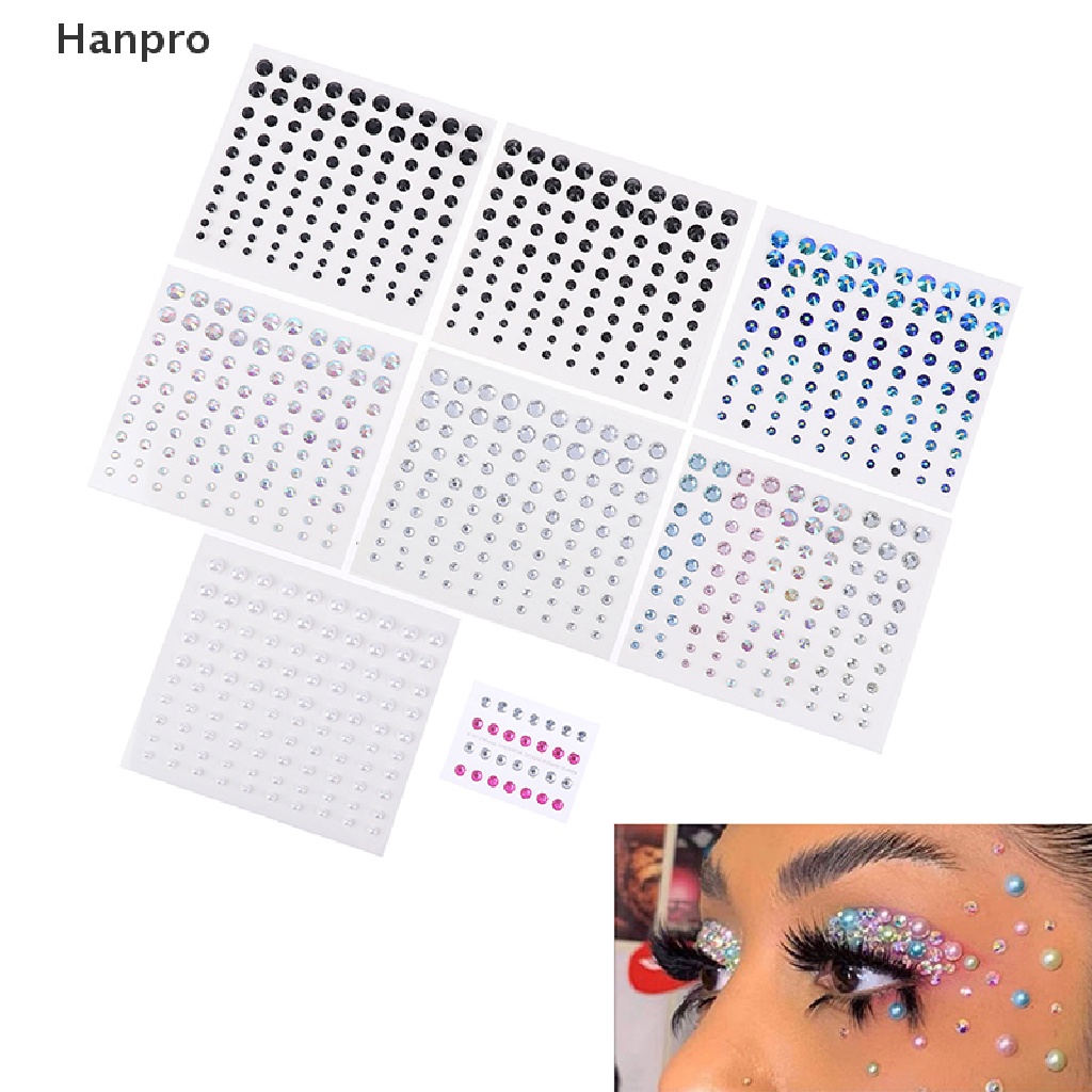 Hanpro> สติกเกอร์รอยสักชั่วคราว ประดับเพชร มีกาวในตัว สําหรับตกแต่งใบ ...