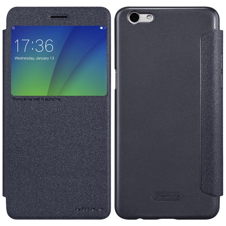 Nillkin เคสฝาพับ Oppo R9S Plus รุ่น Sparkle Leather Case สีเทาดำ Grey ...