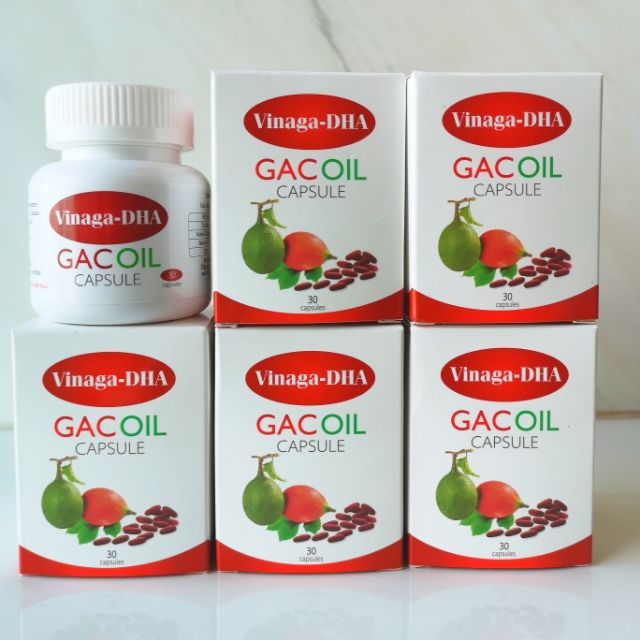 Vinaga DHA Gac oil capsule น้ำมันฟักข้าวเวียดนามสูตรเข้มข้น | Shopee ...