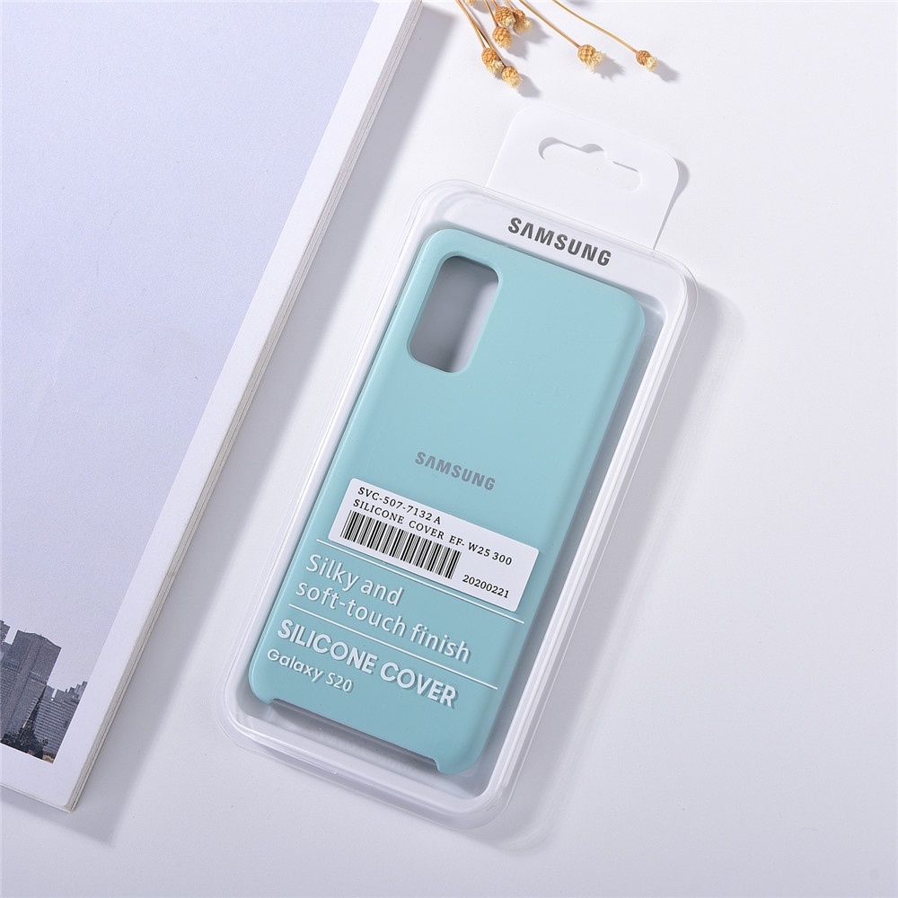 ของแท้ อย่างเป็นทางการ เคสซิลิโคนนิ่ม สัมผัสด้านหลัง Samsung S24U S23U S20 Note 20 Ultra Silky ...