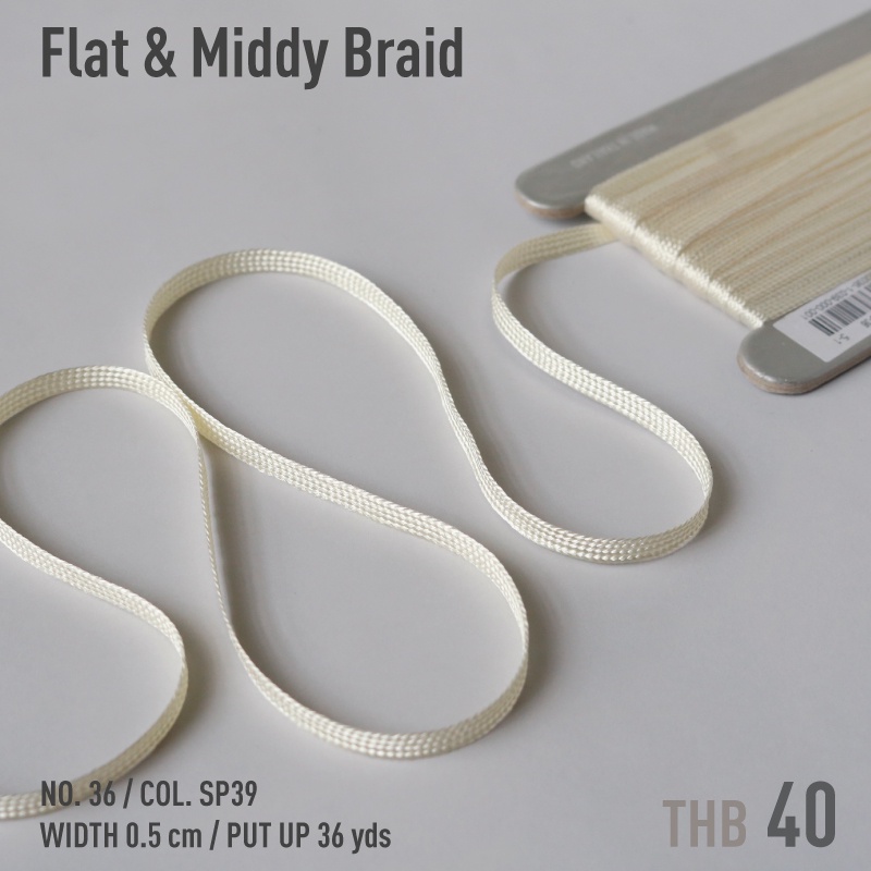 MOMOTARA No. 36 เทปถัก Braid เทปถักแบน Flat & Middy Braid ขนาด 0.5 CM ...