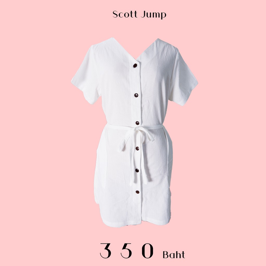 Scott Jump เดรสผ้าฝ้าย เลยเข่า | Shopee Thailand