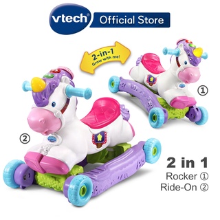 VTech 2 in 1 Rocking Horse and Ride-on Toys Music Light Learning ...