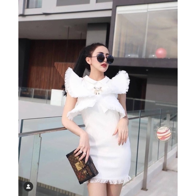 งานป้าย VORA Dress สั้นช่วงแขนแต่งระบายช่วงไหล่ไล่ลงมาสวยมากๆค่ะ | Shopee Thailand