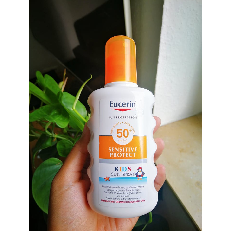 สเปรย์กันแดดสำหรับเด็ก Eucerin Sun Protection Sensitive Protect Kids Spray SPF 50+ ปริมาณ 200ml ...