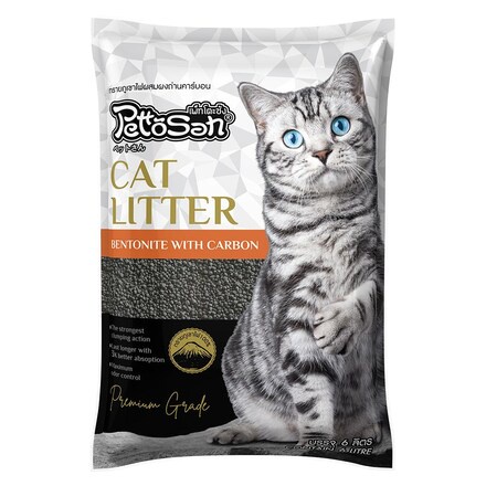 Pettosan Premium Cat Litter Charcoal – Pettosan ทรายภูเขาไฟผสมผงถ่าน ...