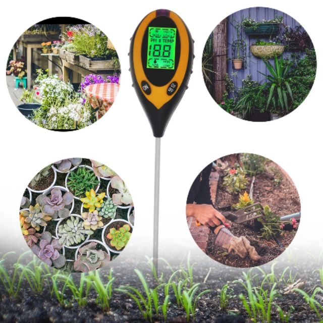 Soil meter 4 In 1 Digital PH Meter Moisture Monitor อุณหภูมิ,แสงแดดกรด ...
