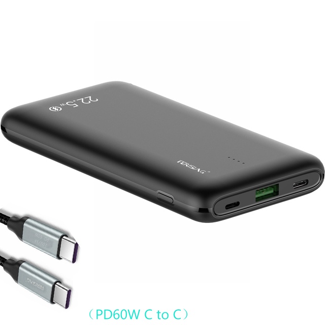 FERISING 5A VOOC SCP Super Fast Charger 10000mah Power Bank USB Type C ...