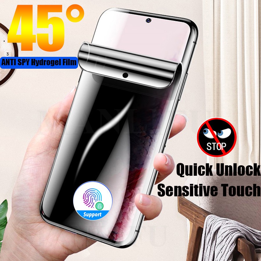 ป้องกันหน้าจอ 999D Antispy Hydrogel Film For Samsung Galaxy S20 Ultra S10 S9 S8 Plus Note 10 9 8 ...