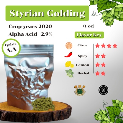 Styrian Goldings Hops (1oz) (บรรจุด้วยระบบสูญญากาศ) | Shopee Thailand