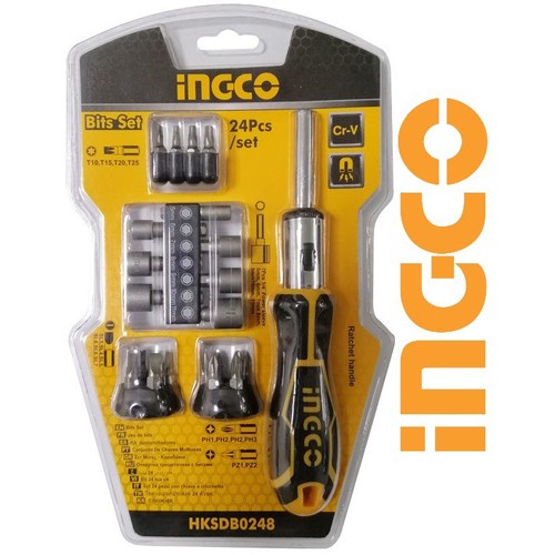 INGCO ชุดไขควงเปลี่ยนหัว พร้อมดอกไขควง 24 ตัวชุด รุ่น HKSDB0248 ...