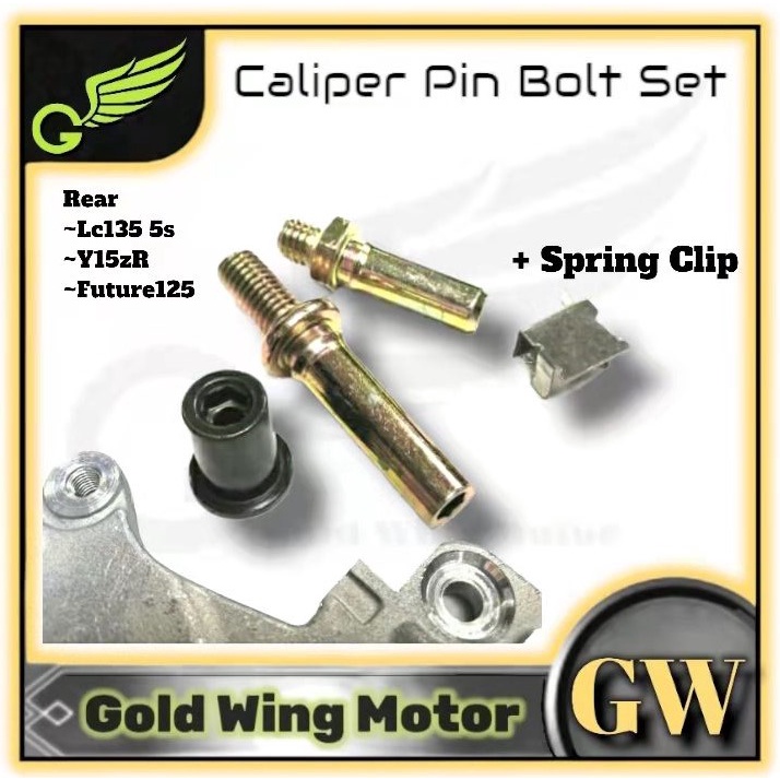 Yamaha HONDA REAR CALIPER PIN BOLT ชุดพร้อมคลิปสปริง Y15 Y15ZR LC135 5S ...