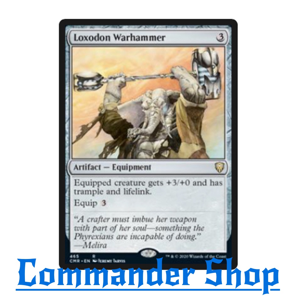 Loxodon Warhammer (Artifact - Equipment) Colorless Trample Lifelink การ์ด Magic The Gathering ...