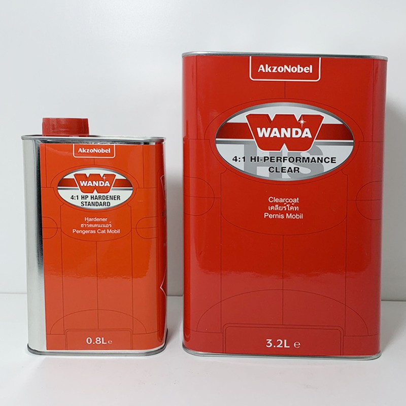 แลคเกอร์ Wanda (แวนด้า) 2K 4:1 Hi-Performance Clear (AkzoNobel) ชุดขนาด ...