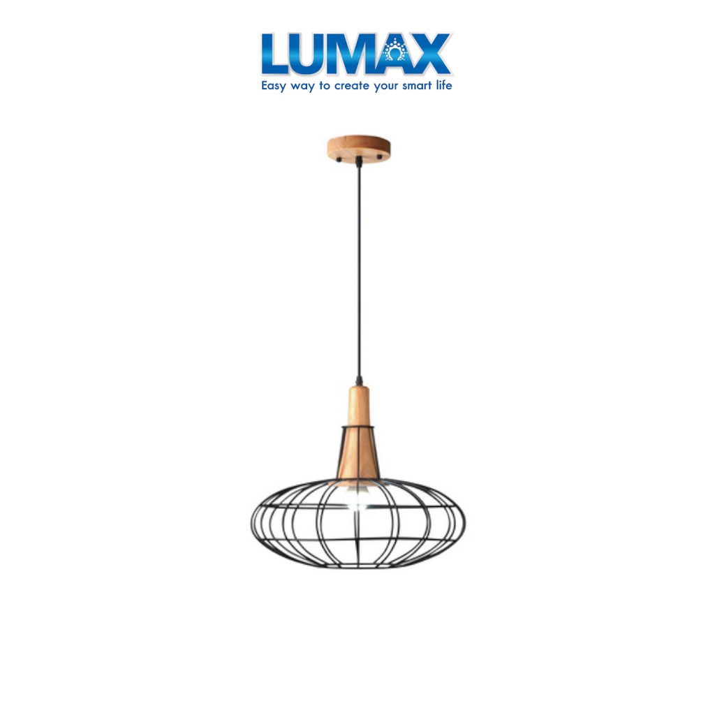 LUMAX โคมไฟตกแต่งแขวนเพดาน ขั้วหลอด E27 x 1 Series MESHIC รุ่น PWS38-011 สไตล์ Loft | Shopee ...