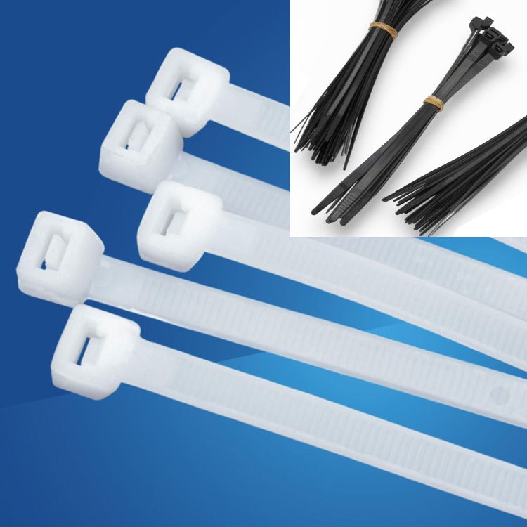 8*400mm 10*500mm Self-Locking Nylon Cable Tie Plastic Network Wire Tie ...