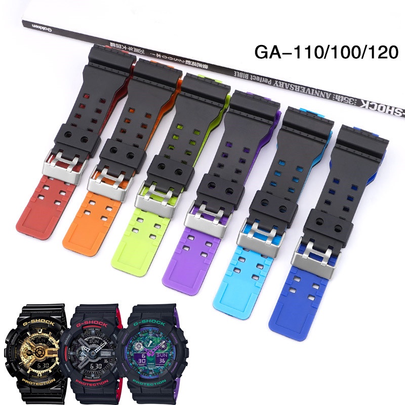 สายนาฬิกาข้อมือ TPU สําหรับ Casio G-SHOCK GA100 GA 110 120 150 200 300 400 700 GD100 110 120 GAX ...