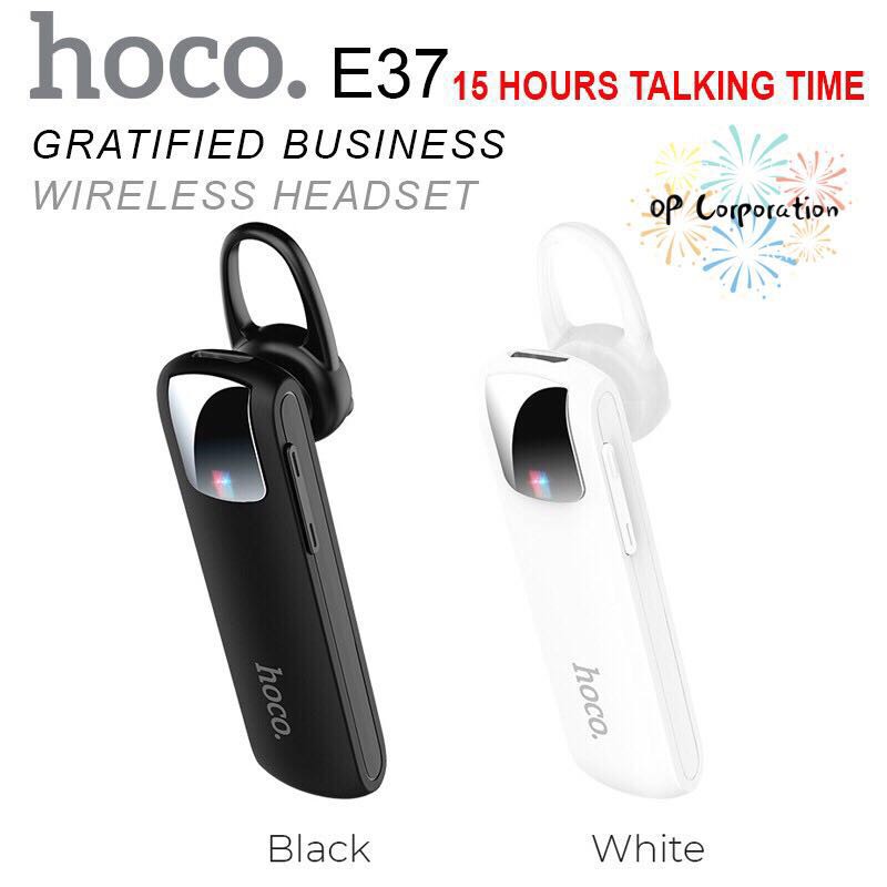 หูฟังบลูทูธไร้สาย Hoco Wireless Headset E37 Gratified Business Earphone With Mic เสียงดี ของแท้ ...