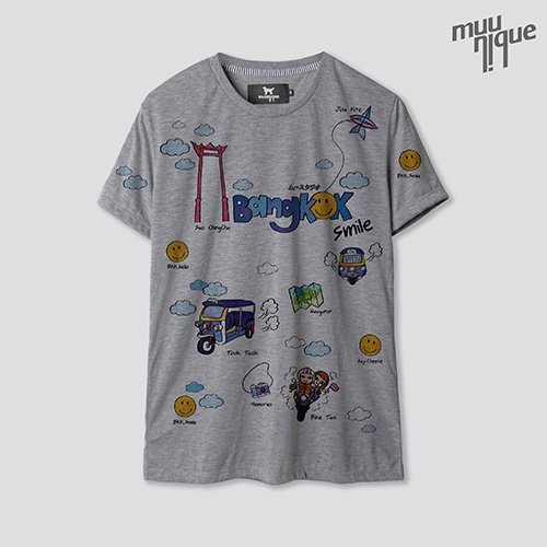 MUUNIQUE Graphic P. T-shirt เสื้อยืด รุ่น GPT-202 | Shopee Thailand