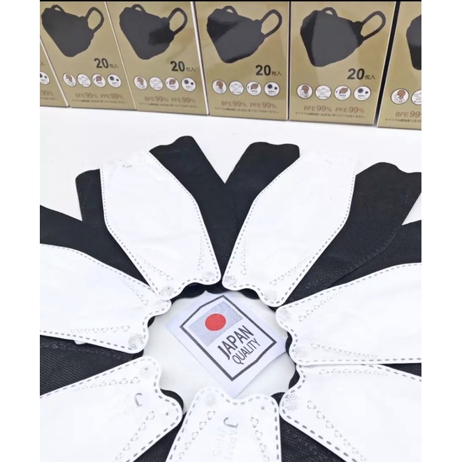 [ของแท้100%]JN95 Mask Japan หน้ากากอนามัยญี่ปุ่นN95 ใส่สบายไม่เจ็บหู ...