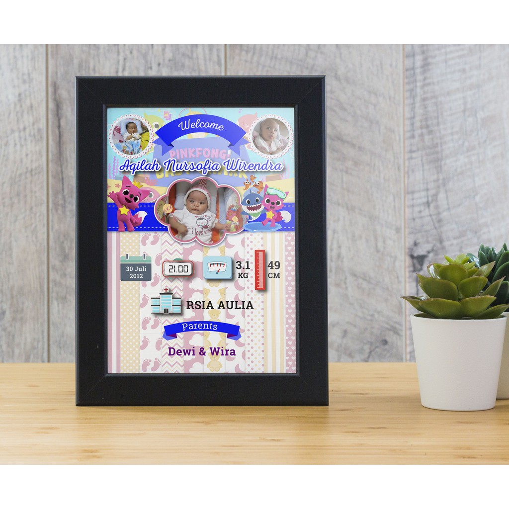 พิมพ์ Baby Bio Data Wall Display+Frame | Shopee Thailand