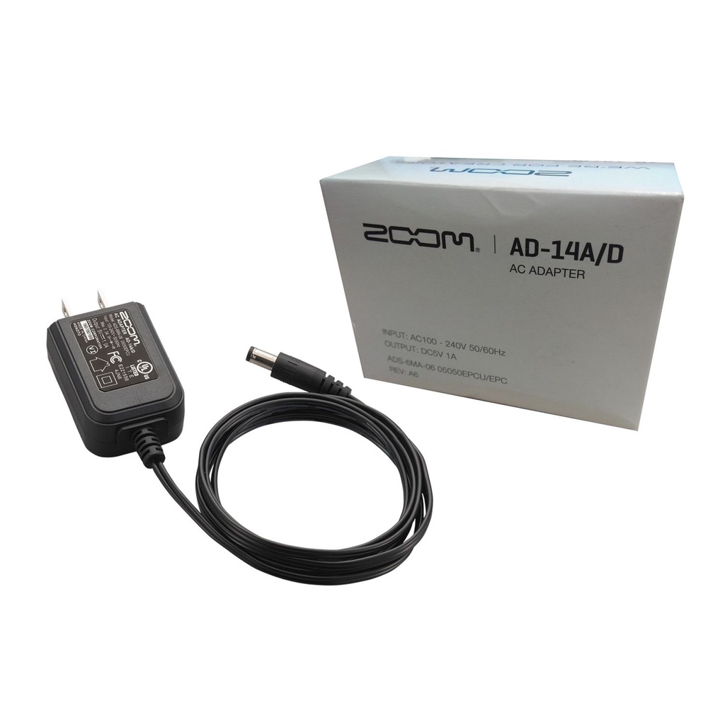 Zoom AD-14 AC Adapter (US Plug) for AR-96, AR-48, H4n, H4n Pro, R24, Q3 ...