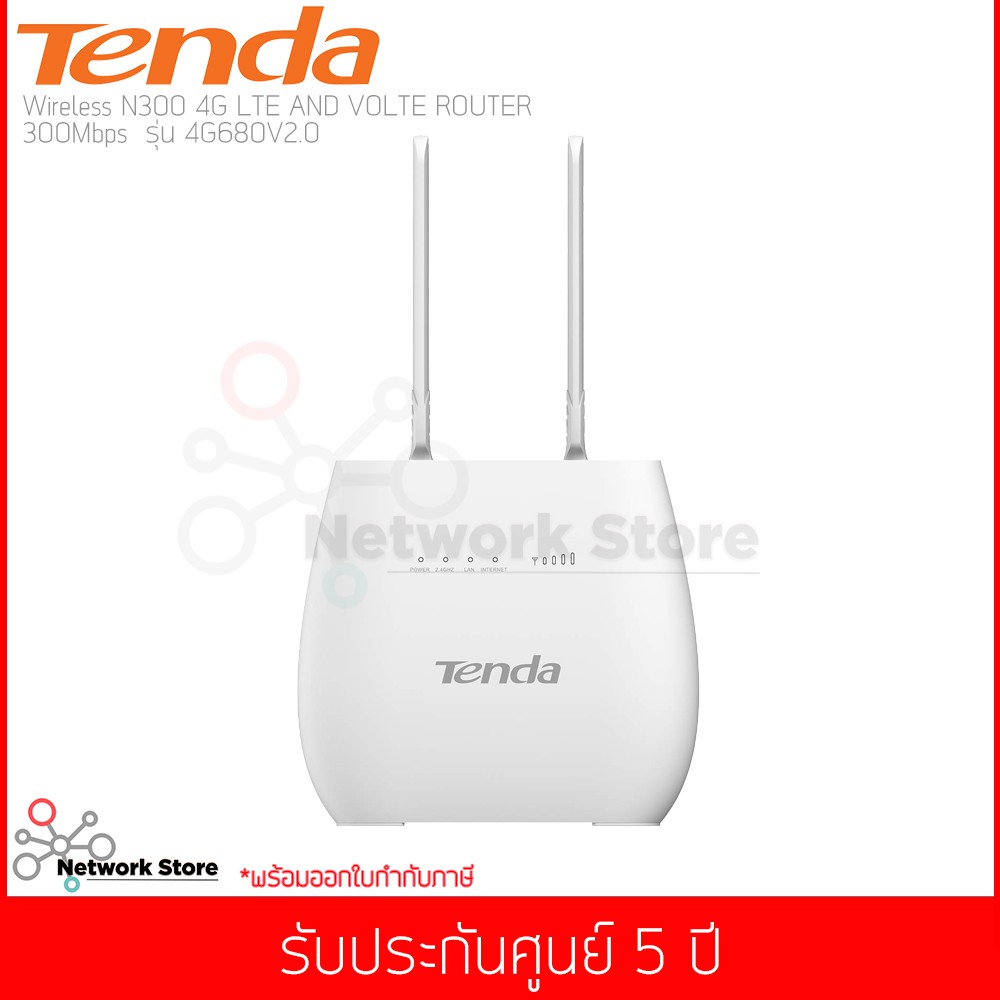 เร้าเตอร์ Tenda รุ่น 4G680 300 Mbps Wireless 4G LTE Router เราเตอร์ใส่ ...