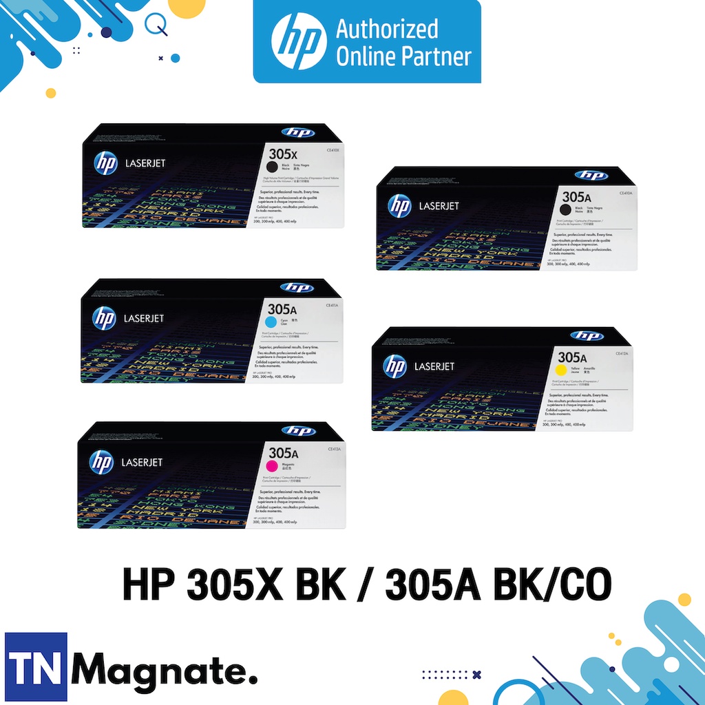 [หมึกพิมพ์เลเซอร์] HP 305X BK / 305A BK/C/M/Y เลือกสี - HP by TNM ...
