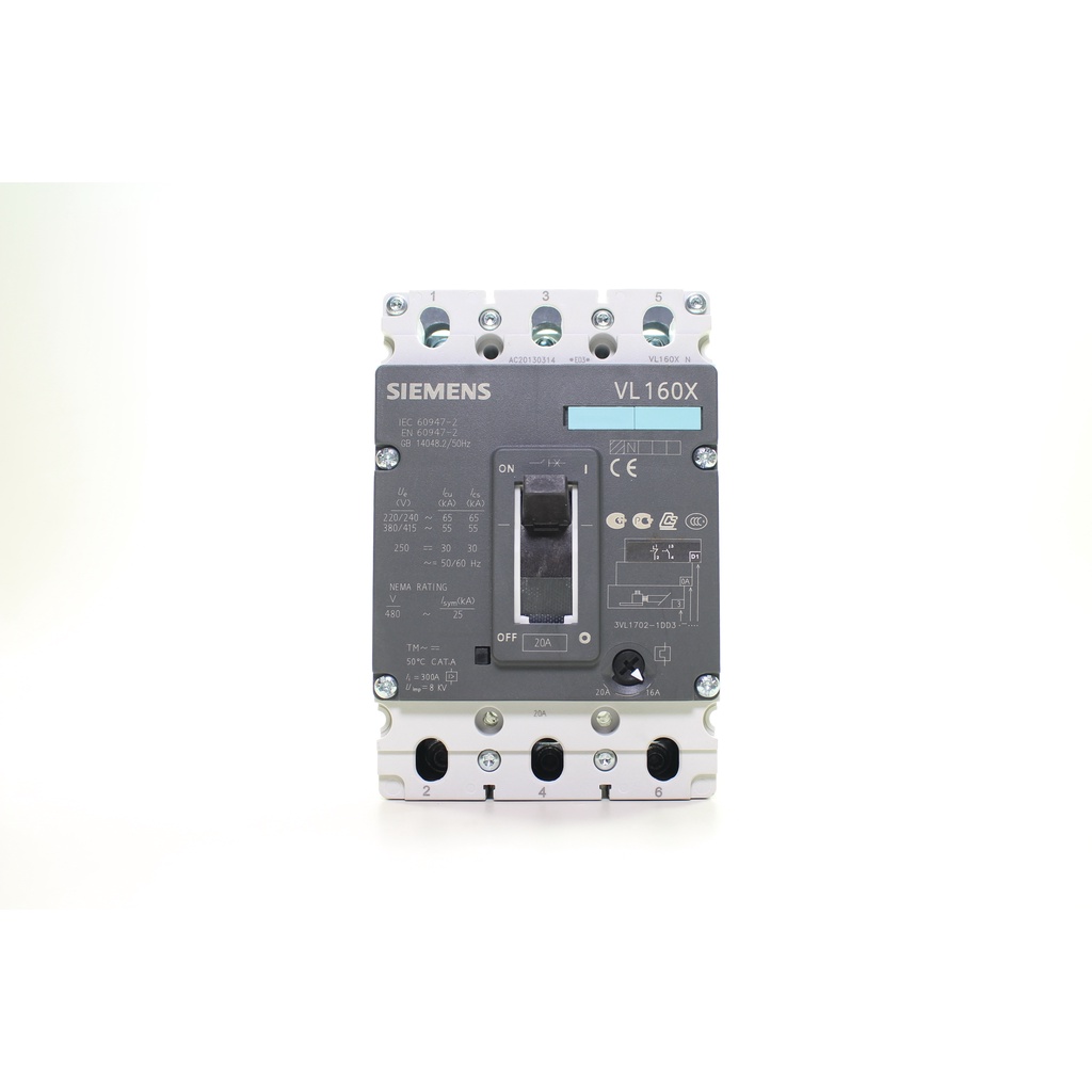 VL160X SIEMENS 3VL1702-1DD33-0AA0 เบรคเกอร์ ซีเมนส์ SIEMENS MCCB ...