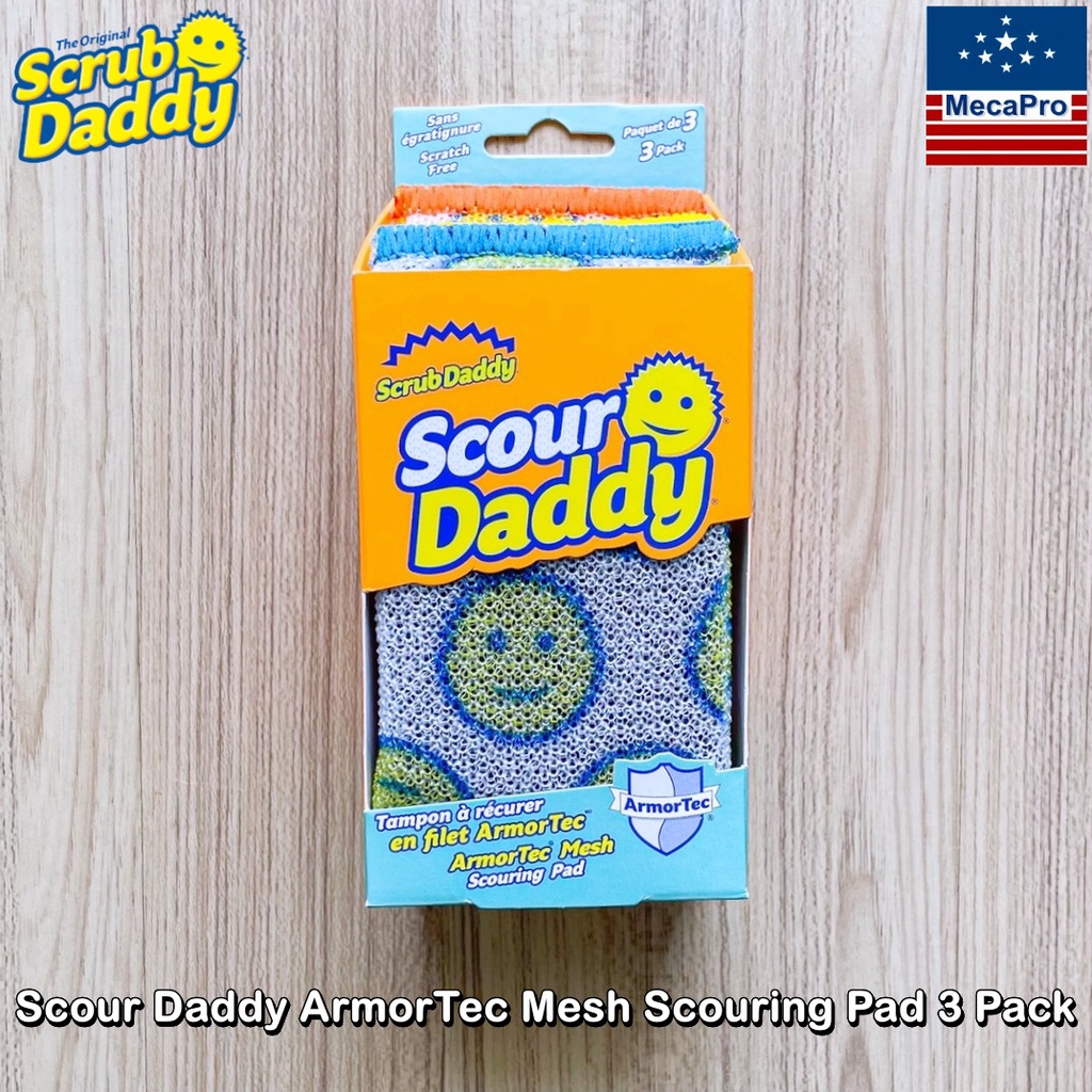 Scrub Daddy® Scour Daddy ArmorTec Mesh Scouring Pad 3 Pack ฟองน้ำอเนก ...