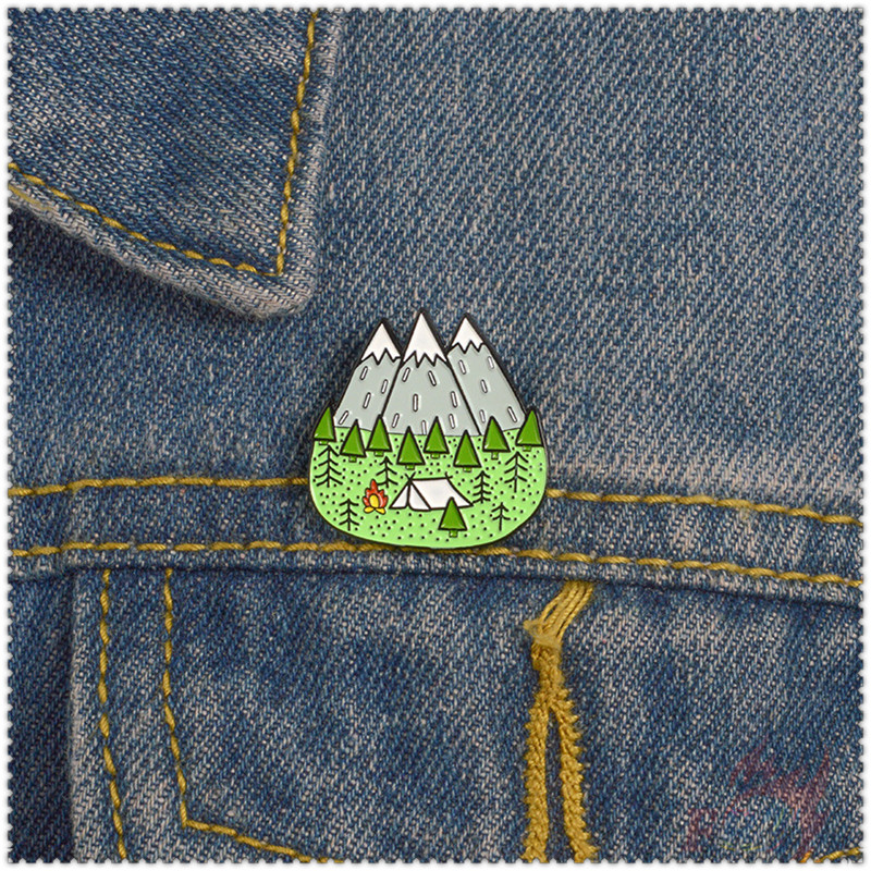 Snow Peak Series 01 - Outdoor Explore Brooches ★ 1Pc Fashion Doodle ...