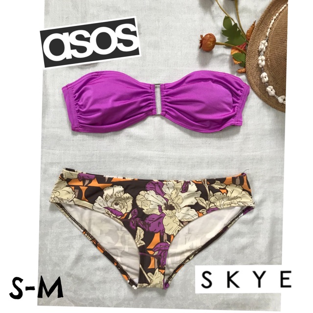ชุดว่ายน้ำ Bikini ชุดทูพีช Two Piece ท่อนบน Asos ท่อนล่าง Skye ไซส์ S