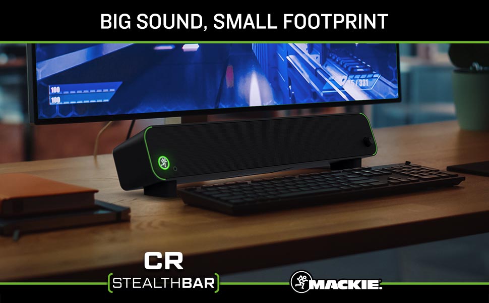 Mackie CR Stealth Bar ลำโพงซาวด์บาร์ Desktop PC 3 presets มาพร้อมบลูทูธ ...