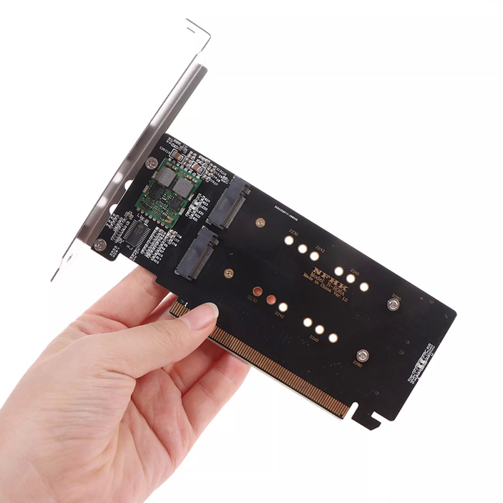 PCI 3.0 x16 to 4Port M.2 NVME SSD Adapter array card VROC Card Suport ...