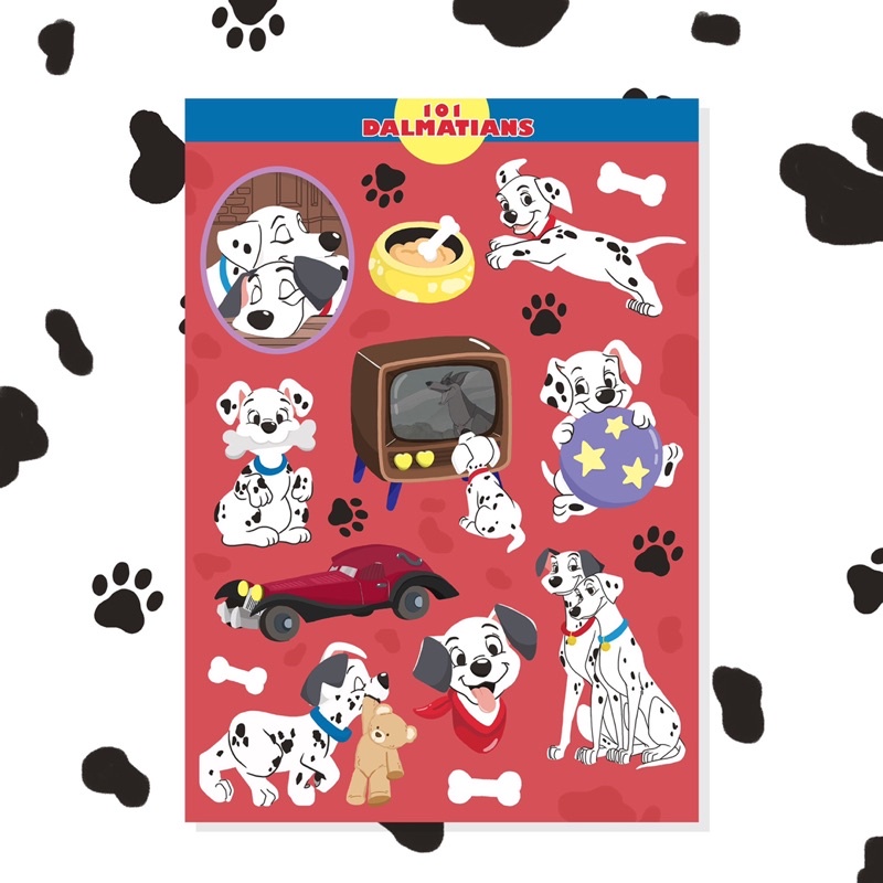 101 DALMATIANS STICKER A6 🐶🐶🖤🤍 | Shopee Thailand