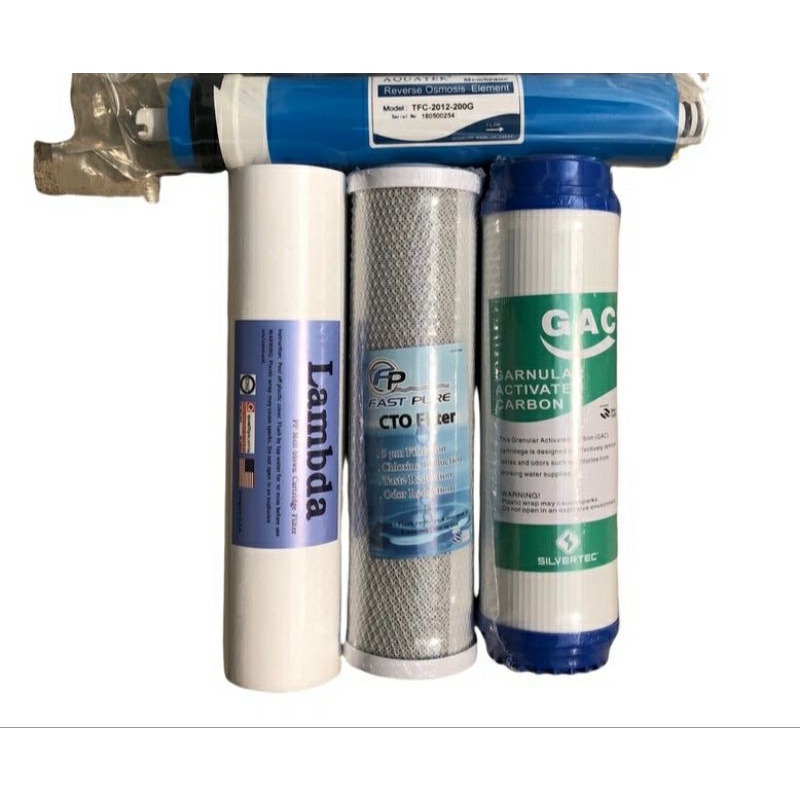 ชุดไส้กรองน้ำอาร์โอ RO 200 GPD 4 ขั้นตอน GAC | Shopee Thailand