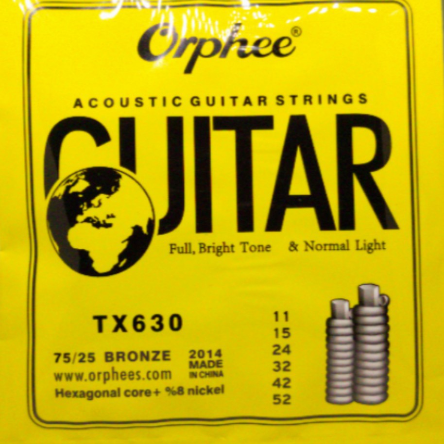 Orphee String สายกีตาร์ โปร่ง TX620 TX630 TX640 75/25 Bronze | Shopee ...