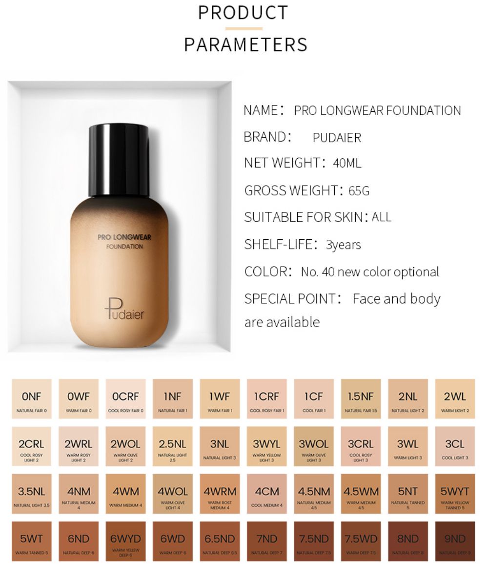 Pudaier คอนซีลเลอร์ รองพื้น สำหรับแต่งหน้า-40 สี | Shopee Thailand