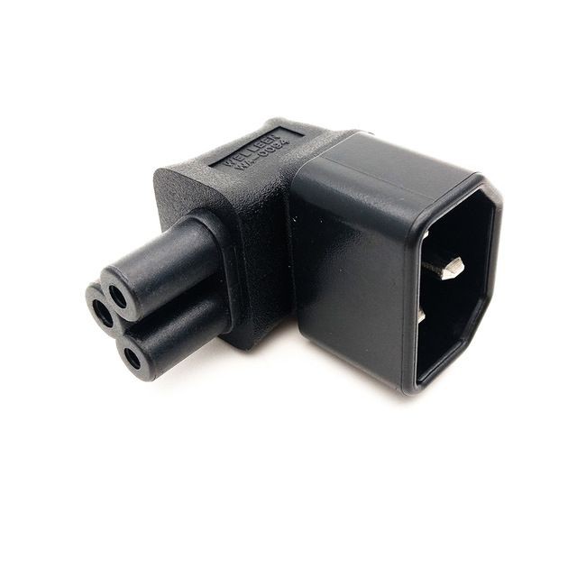 หัวแปลงสายไฟ Adapter 90 องศา IEC C14 to C5 for LED TV | Shopee Thailand