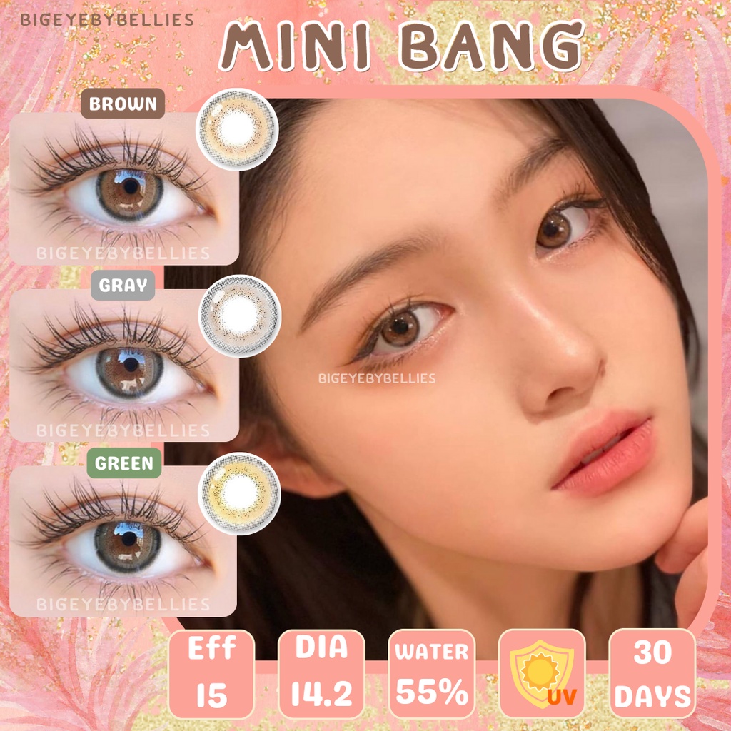 🔥 คอนแทคเลนส์ ขนาดมินิ Mini Bang (kittykawaii) Brown/Gray/Green | Shopee Thailand