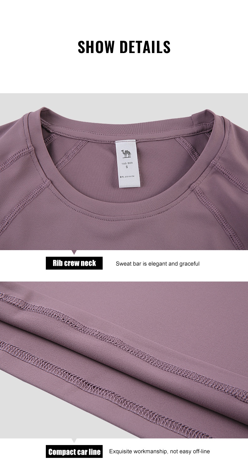 Camel เสื้อยืดแขนสั้น ผ้าเรยอน ระบายอากาศ แบบแห้งเร็ว เหมาะกับใส่ ...