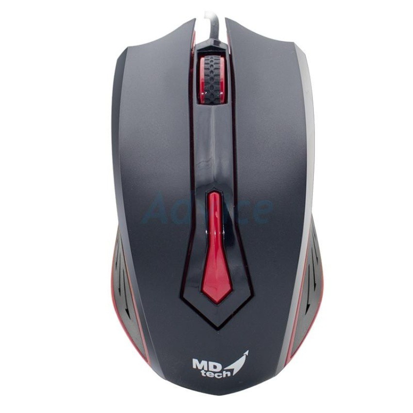 MD-TECH USB Optical Mouse (MD-61) Black/Red | Shopee Thailand
