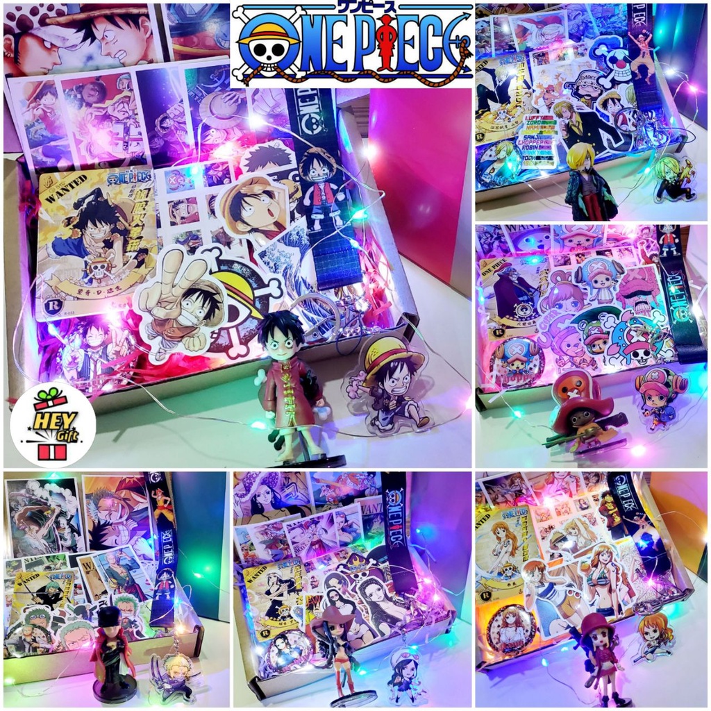 ชุดกล่องเซอร์ไพรส์ฟิกเกอร์ อนิเมะ One Piece Luffy Zoro Sanji Chopper Nami Robin Franky Brook Hey