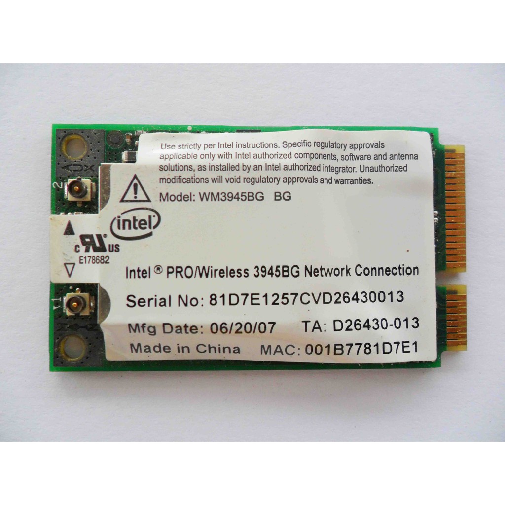 WIFI สำหรับIntel PRO/Wireless WM3945BG 3945 MDW1 802.11abgมินิPCi-eบัตร ...