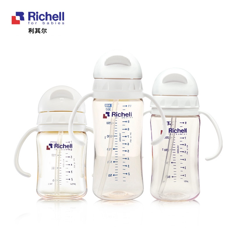 Japan Richell (ริเชล) ขวดน้ำPPSUหรือ ขวดนมหลอก ขนาด 260 มล. หลอดระบบ ...