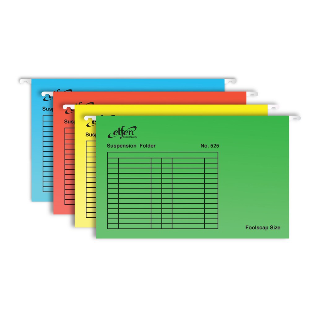 แฟ้มแขวน Elfen Suspension Folder 525 แฟ้มแขวนเอลเฟ่น ขนาด F4 (แพ็ค 10 ...