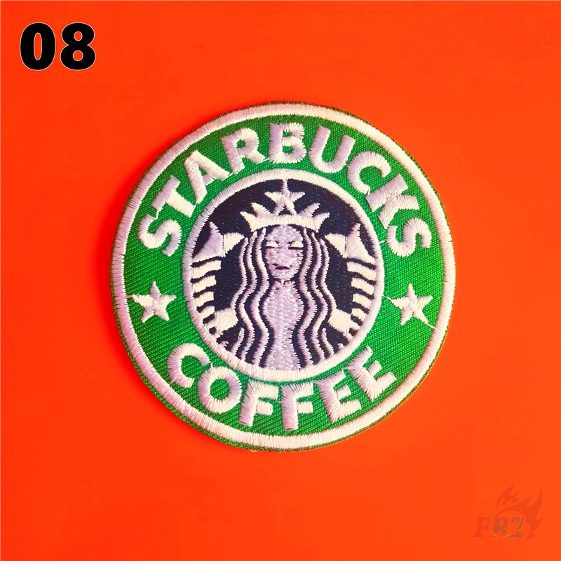 ☸ Starbucks Coffee Style Self-adhesive Sticker Patch ☸ 1Pc Fashin Brand Minions Star Wars Iron ...