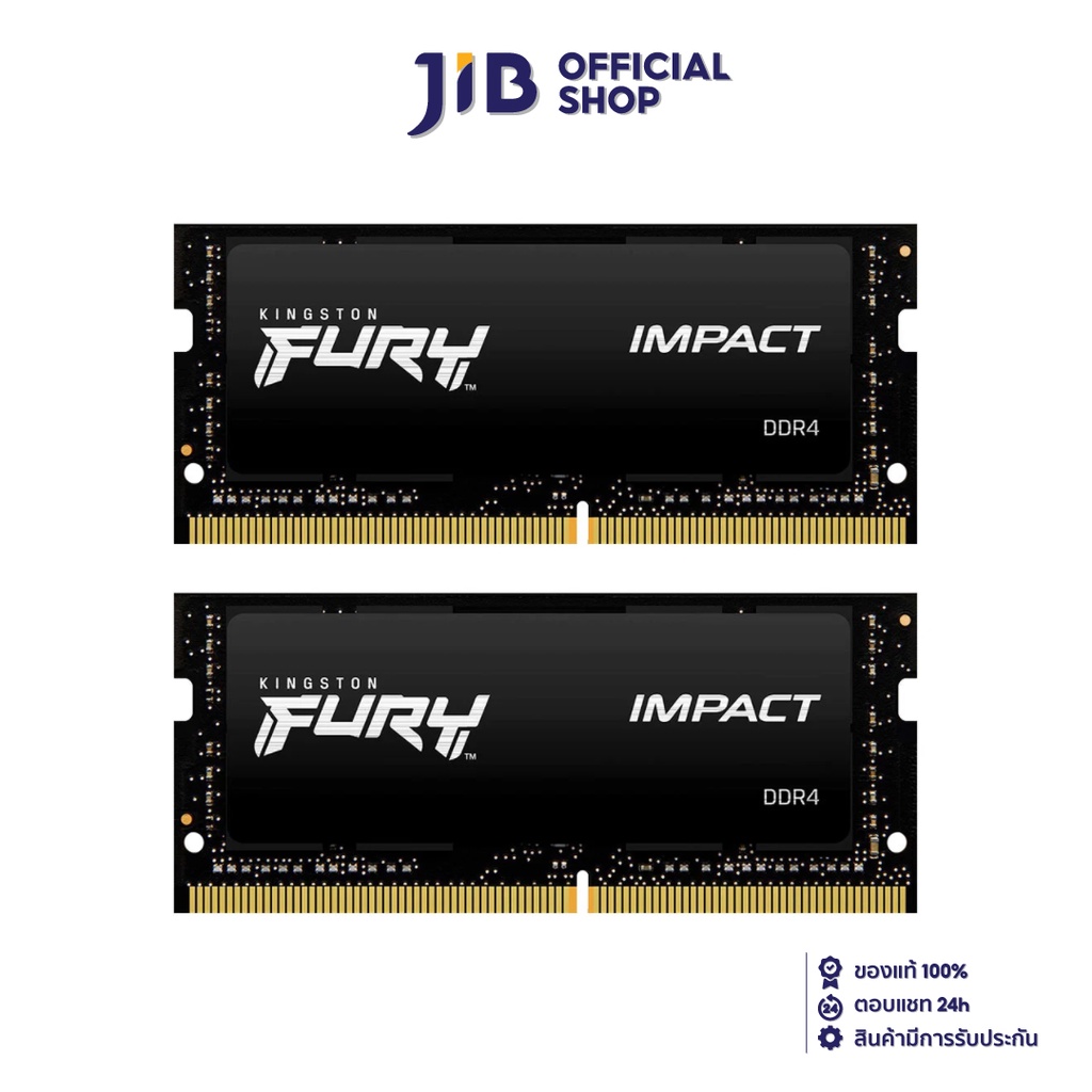 KINGSTON FURY IMPACT 16GB (8GBx2) DDR4 3200MHz RAM NOTEBOOK (หน่วยความจำโน้ตบุ๊ค) (BLACK ...