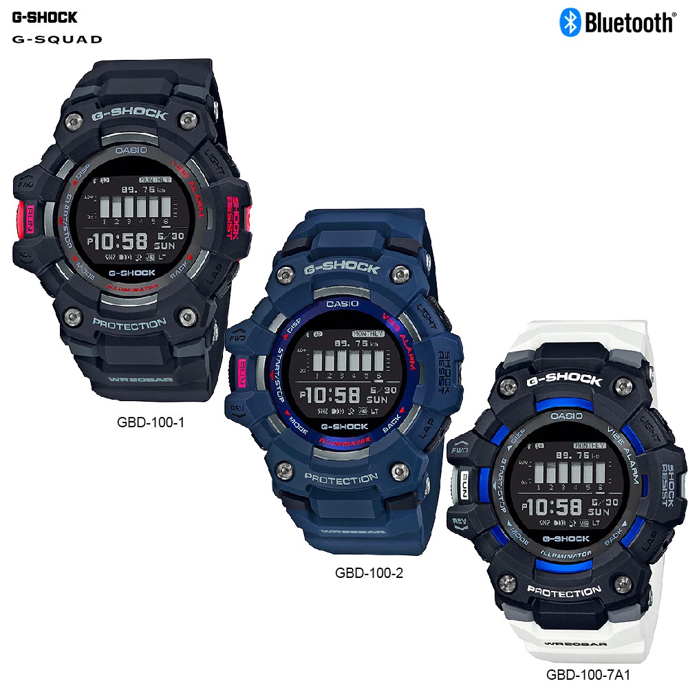 นาฬิกาข้อมือ G-SHOCK รุ่น GBD-100-1 GBD-100-2 GBD-100-1A7 GBD-100SM-1A7 ...