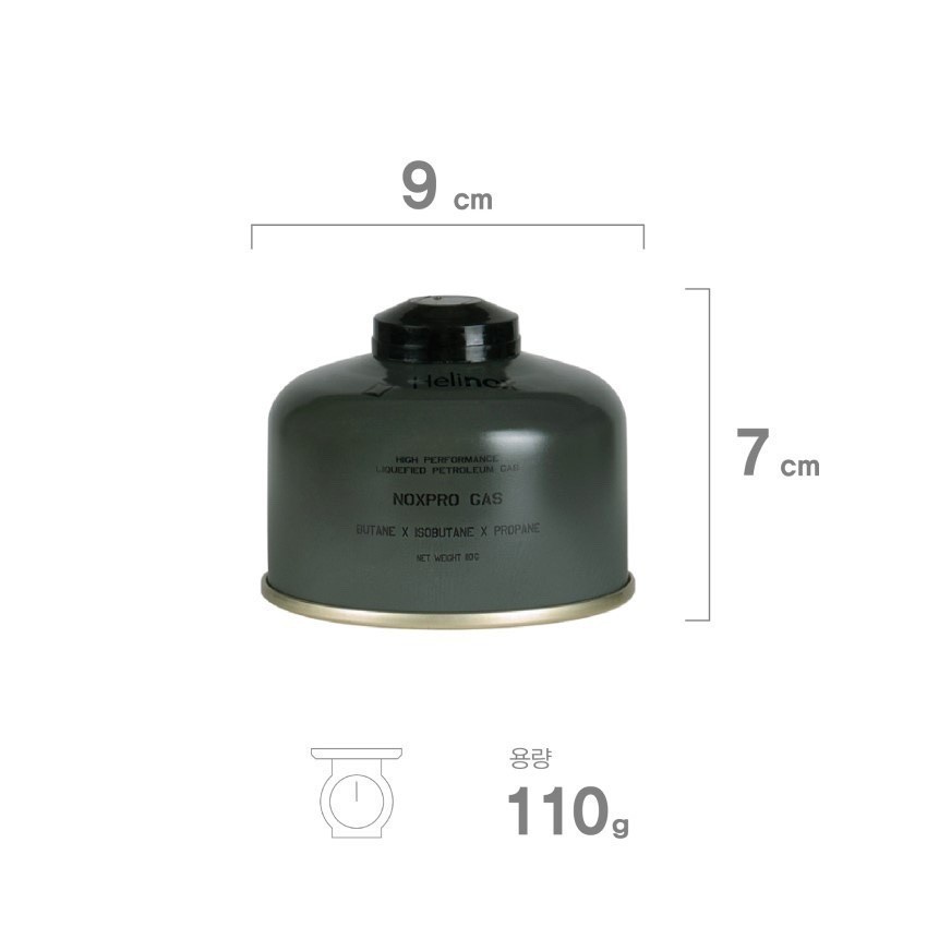⛺ พร้อมส่ง ️ แก๊สซาลาเปา Helinox NoxPro Gas สี Military Olive, Black ขนาด 110g. 230g. และ 470g ...